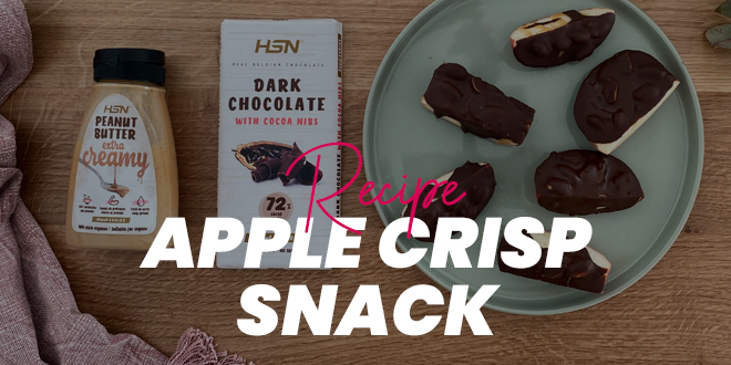 Crunchy Apple Snack with Peanut Butter and Chocolate